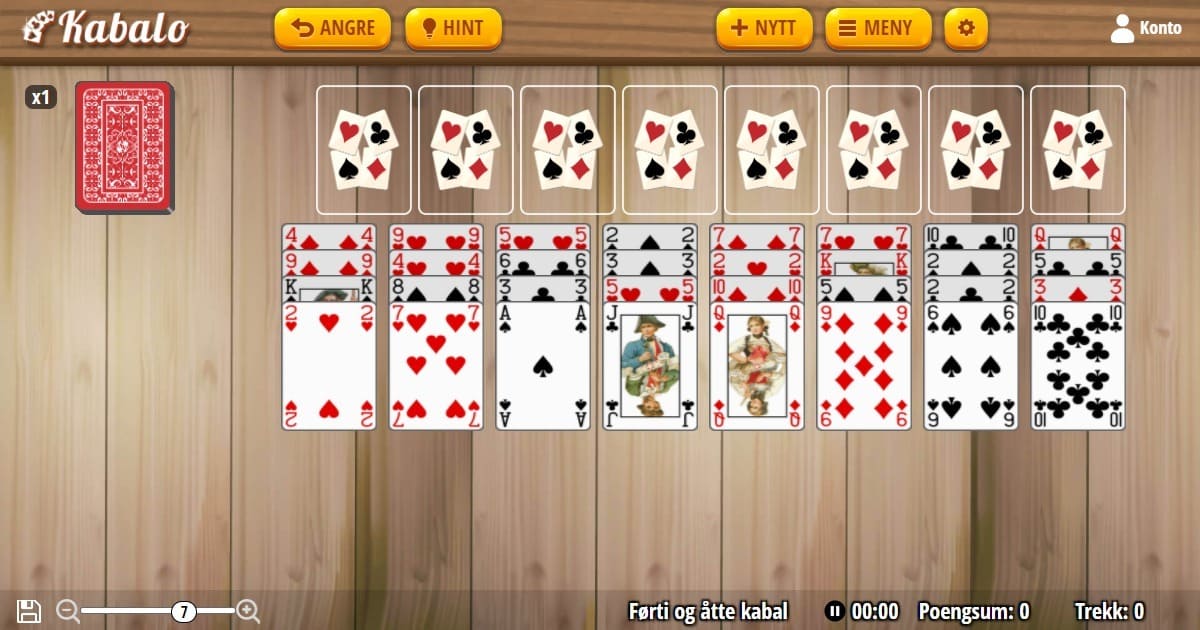 Førti og åtte kabal - Kabalo.no